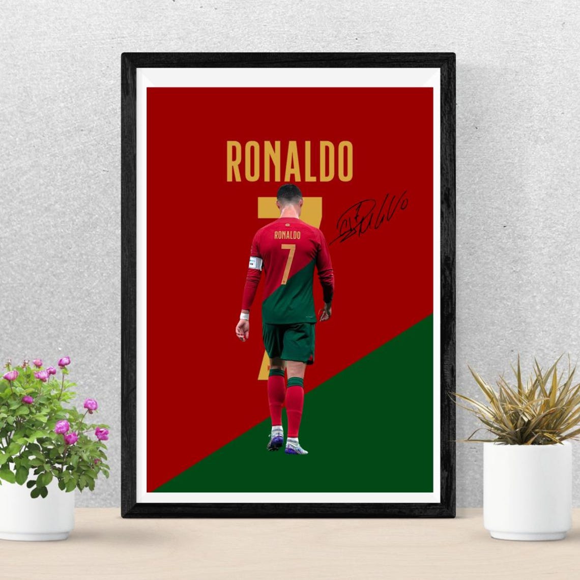 Cristiano Ronaldo Poster – Football Wall Art | Portugal Team Tribute ...