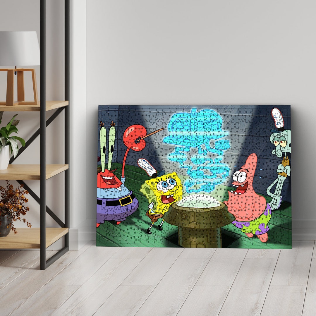 Spongebob Puzzle Birthday Wood Jigsaw Puzzle Puzzle for - Etsy