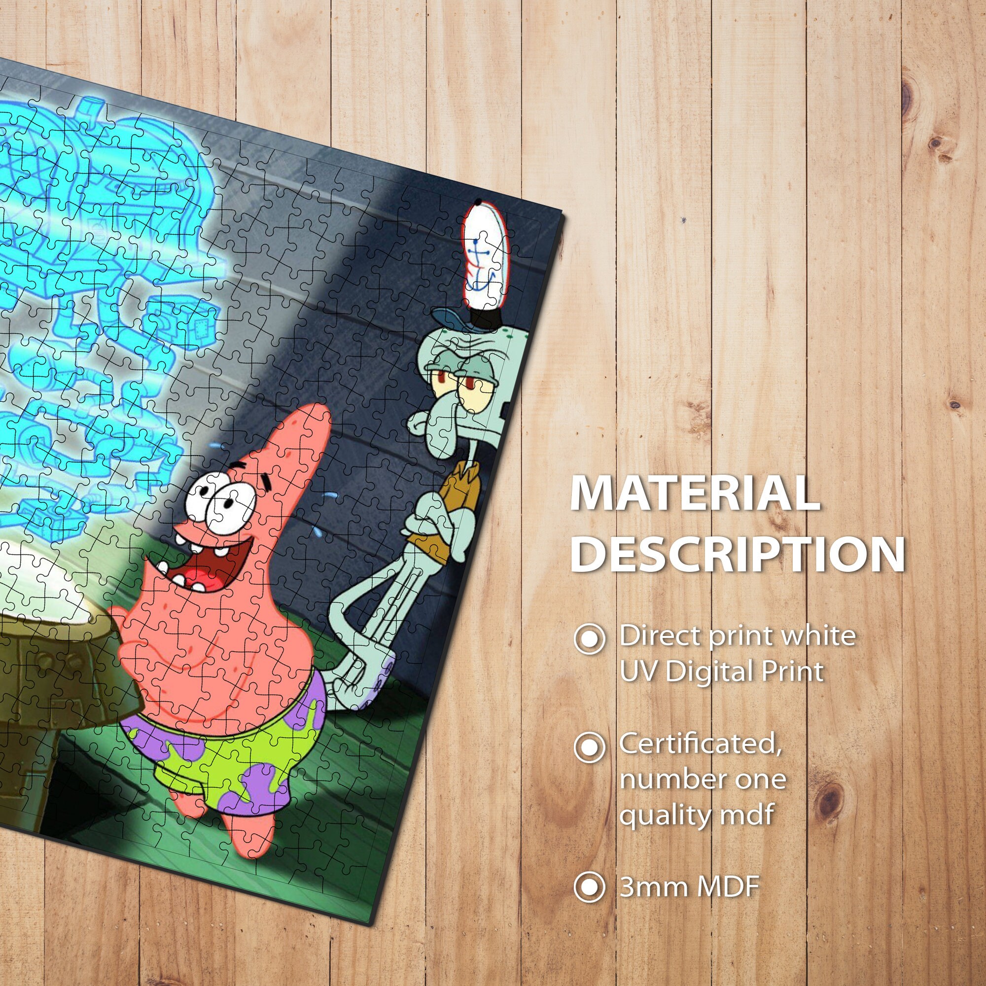 Spongebob Puzzle Birthday Wood Jigsaw Puzzle Puzzle for - Etsy