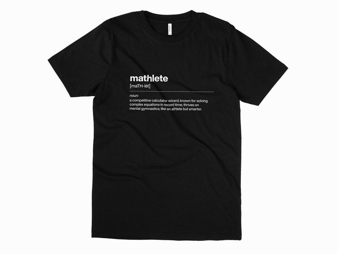 Mathlete Definition Shirt | Funny Nerd Tee | Math Enthusiast Gift - Etsy