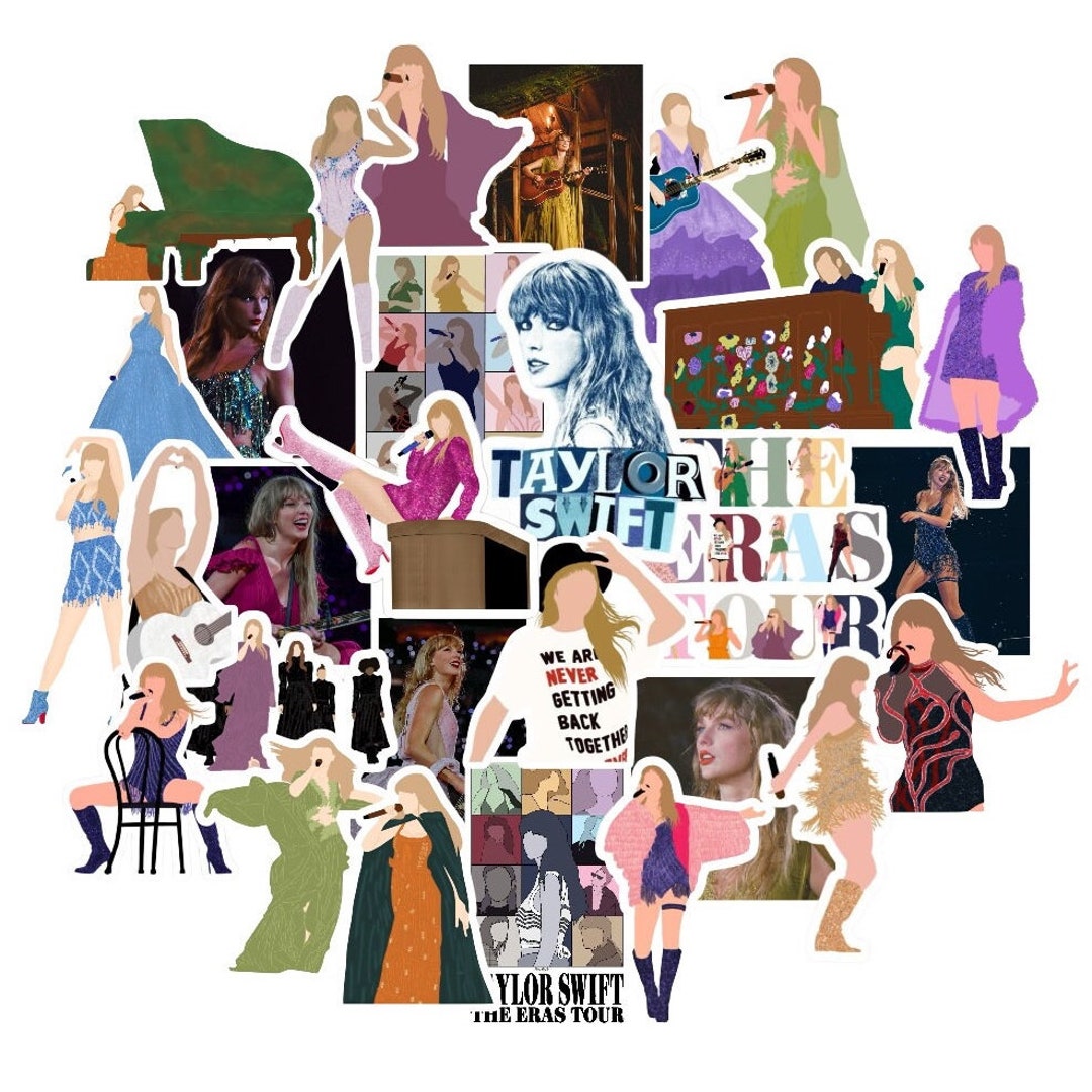 Taylor Swift eras Tour Stickers Pack of 10, 15, 20 or 30 High Quality ...