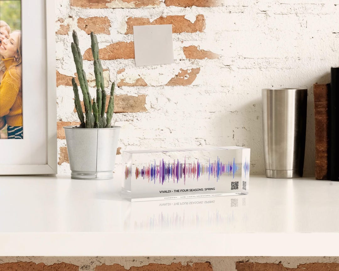 Custom Soundwave Art With QR Code | Personalized Music Plaque, Voice ...