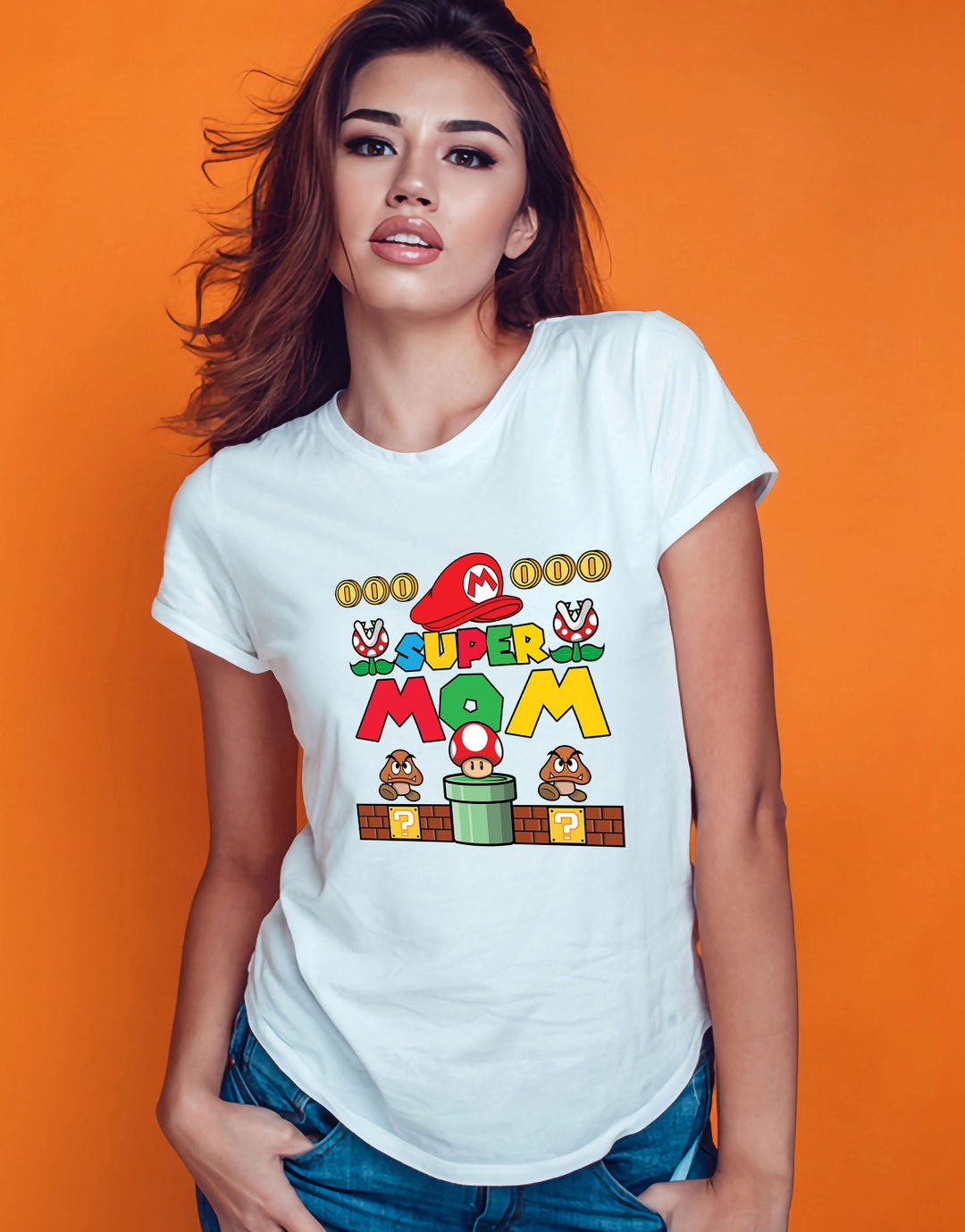 Personalized Super Mom Mario Shirt – Custom Mother’s Day Gift, Funny ...