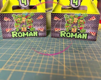 Ninja Turtles (any Theme) Party Favors, Pizza Boxes,custom Chip Bags ...