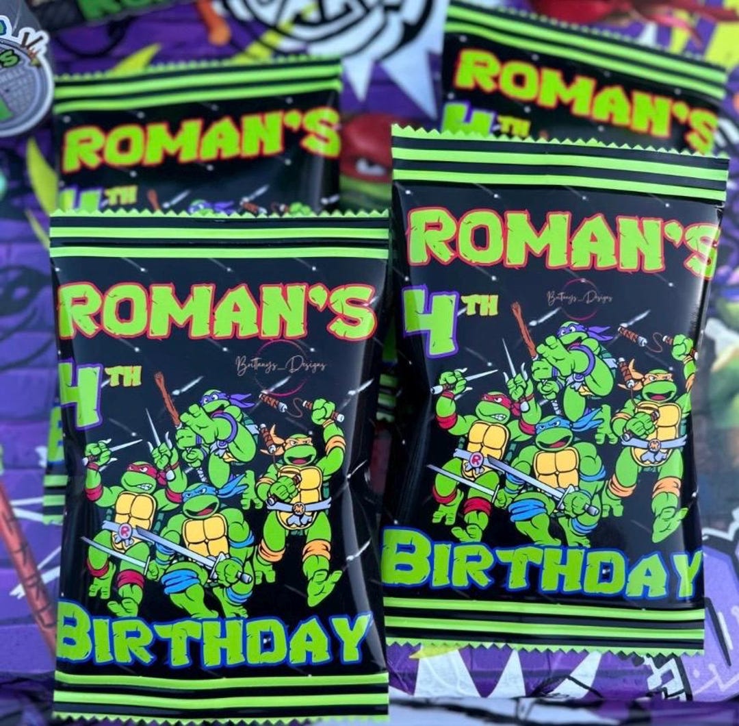 Turtle Chip Bags - Etsy