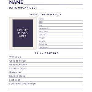 If I Go Missing Folder TEMPLATE for Emergency Preparedness – Digital ...