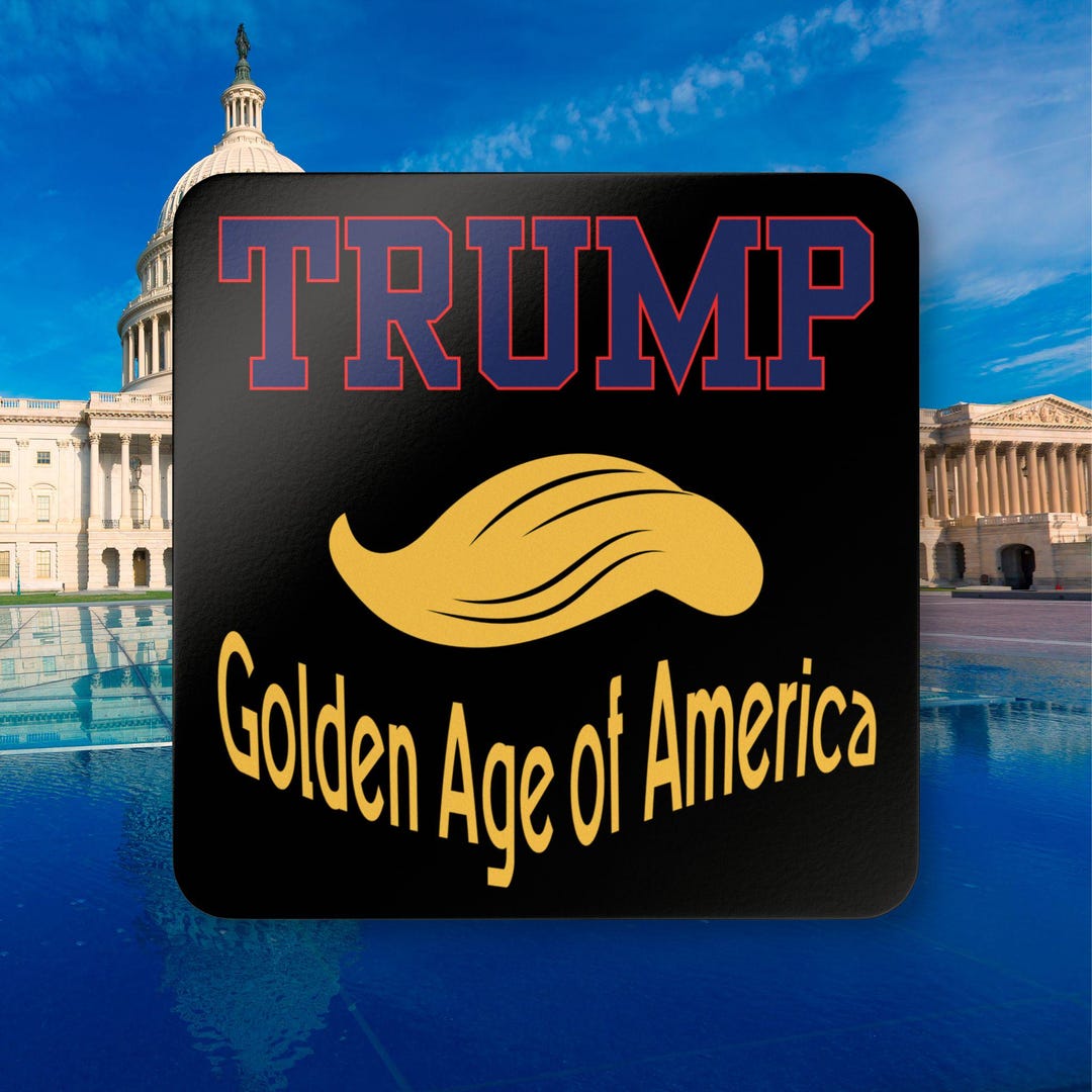 President Trump 47 Hair Coaster Set Golden Age of America Washington DC ...