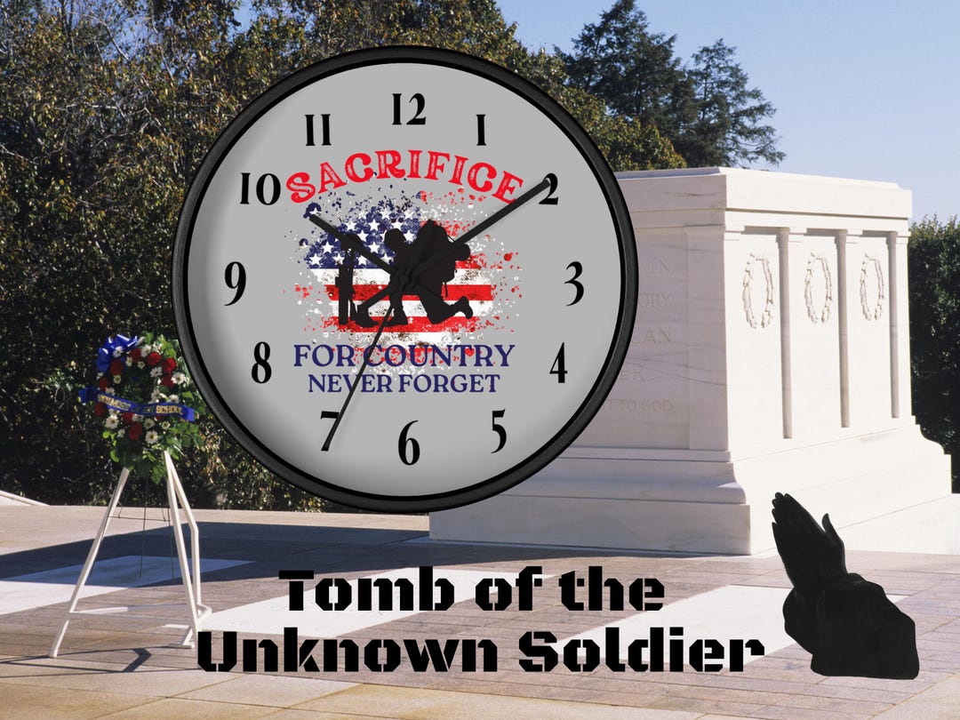 Military Wall Clock Veterans Memorial Day Family Fallen Soldier ...