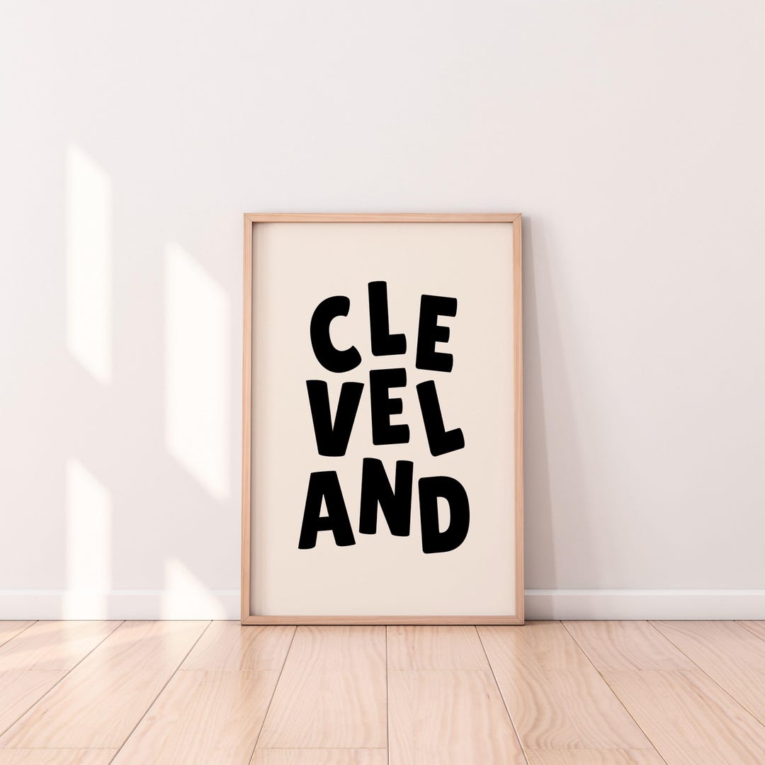 Cleveland Poster Digital Download, Cleveland Ohio Wall Art, Cleveland ...