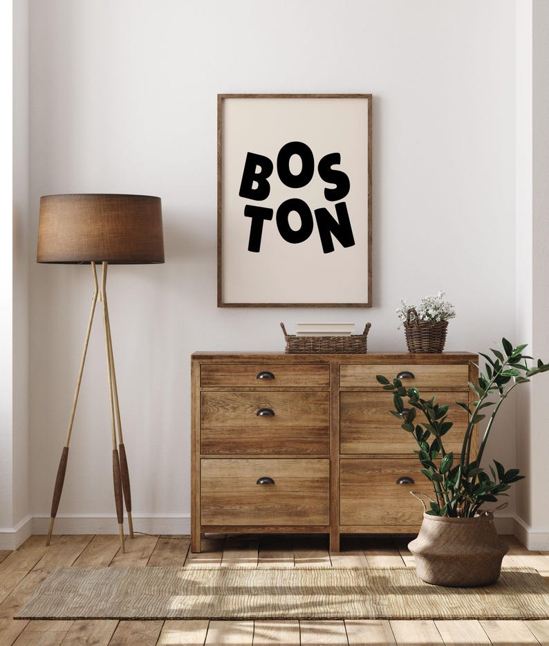 Boston Massachusetts Typography Art Print Digital | Boston Red Sox ...