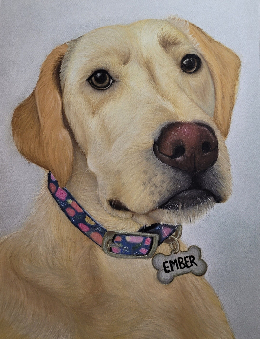 Custom Pastel Hand Drawn Pet Portraits, Pet Parent Gift, Dog Parent ...