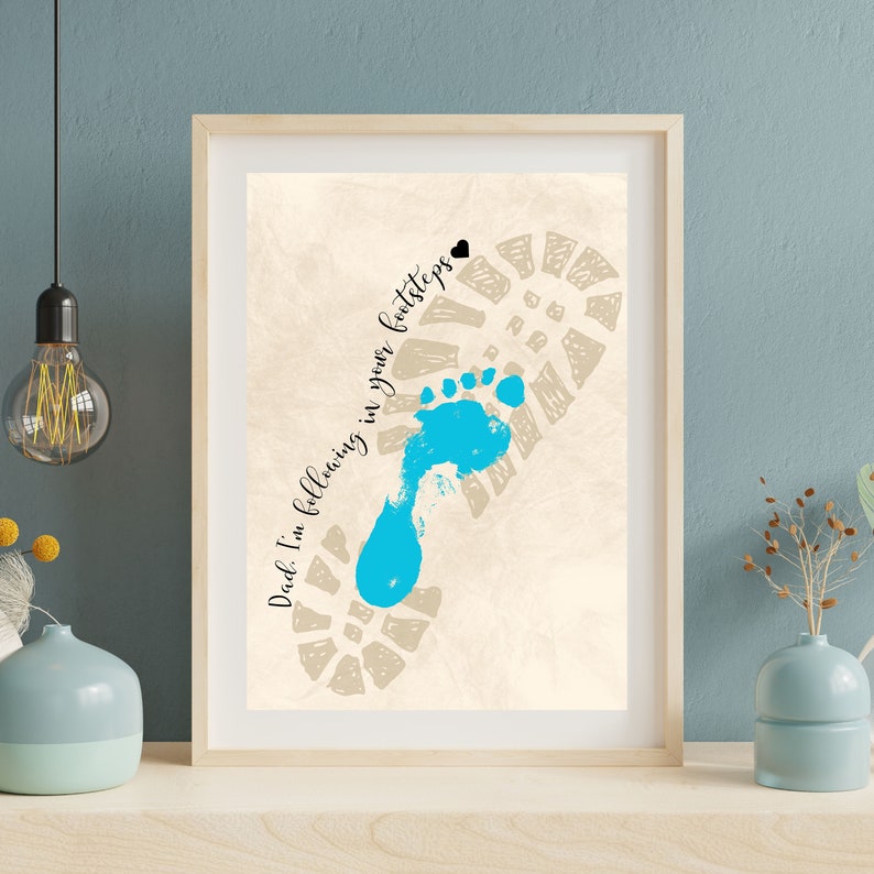 Daddy I'm Following in Your Footsteps, Father's Day Gift, Birthday Dad ...