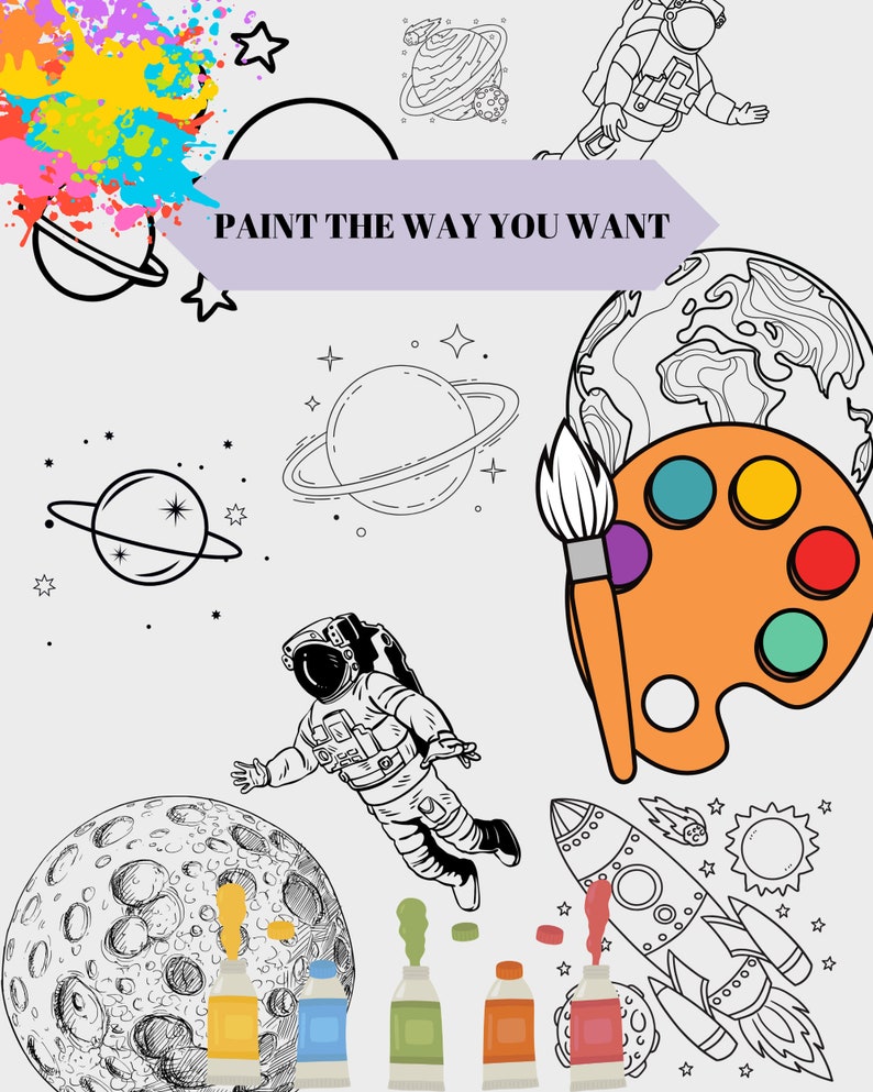 Planets Tutorial and Coloring Book , Perfect Christmas Present ...