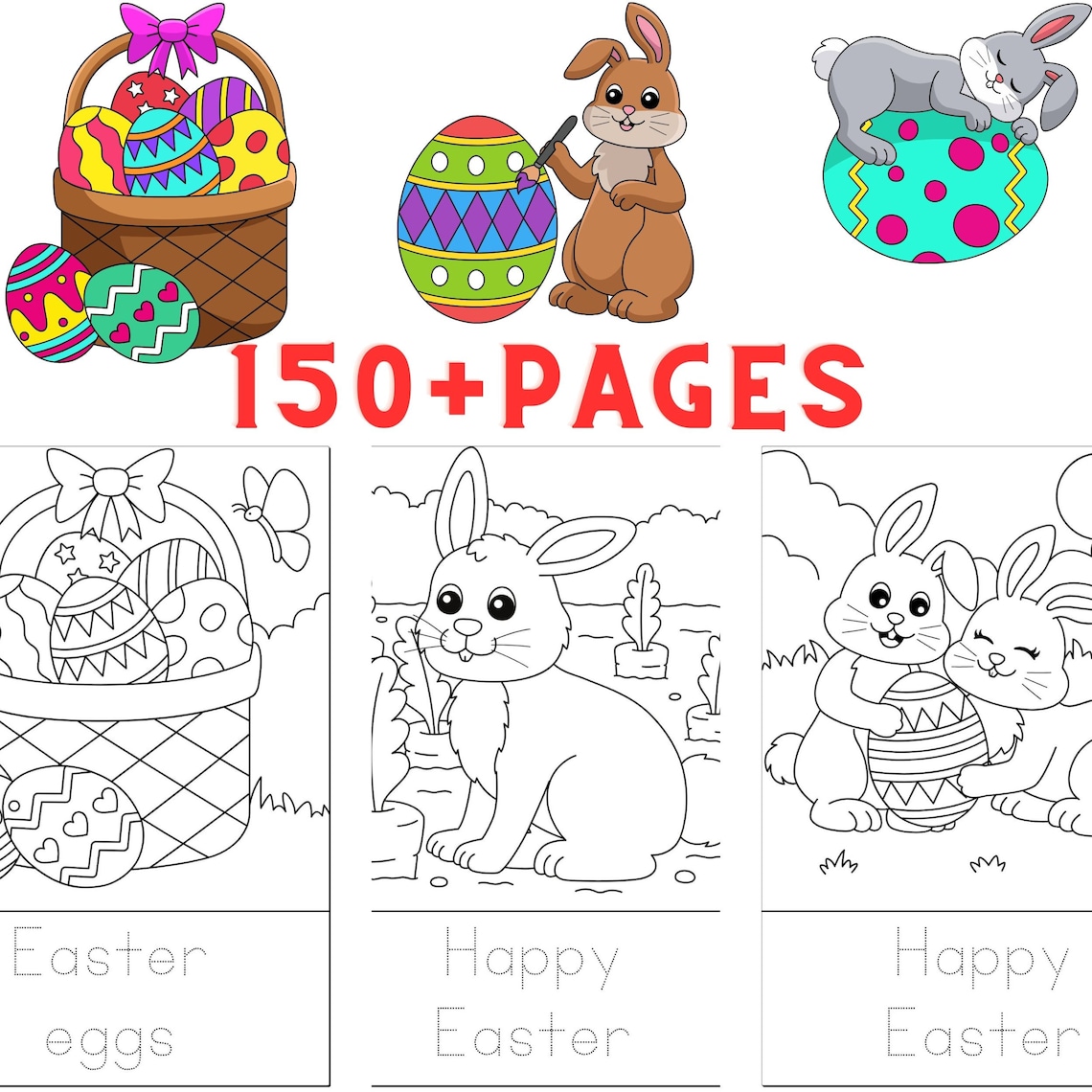Easter Coloring Pages, Easter Coloring Pages for Kids, Easter Printable ...
