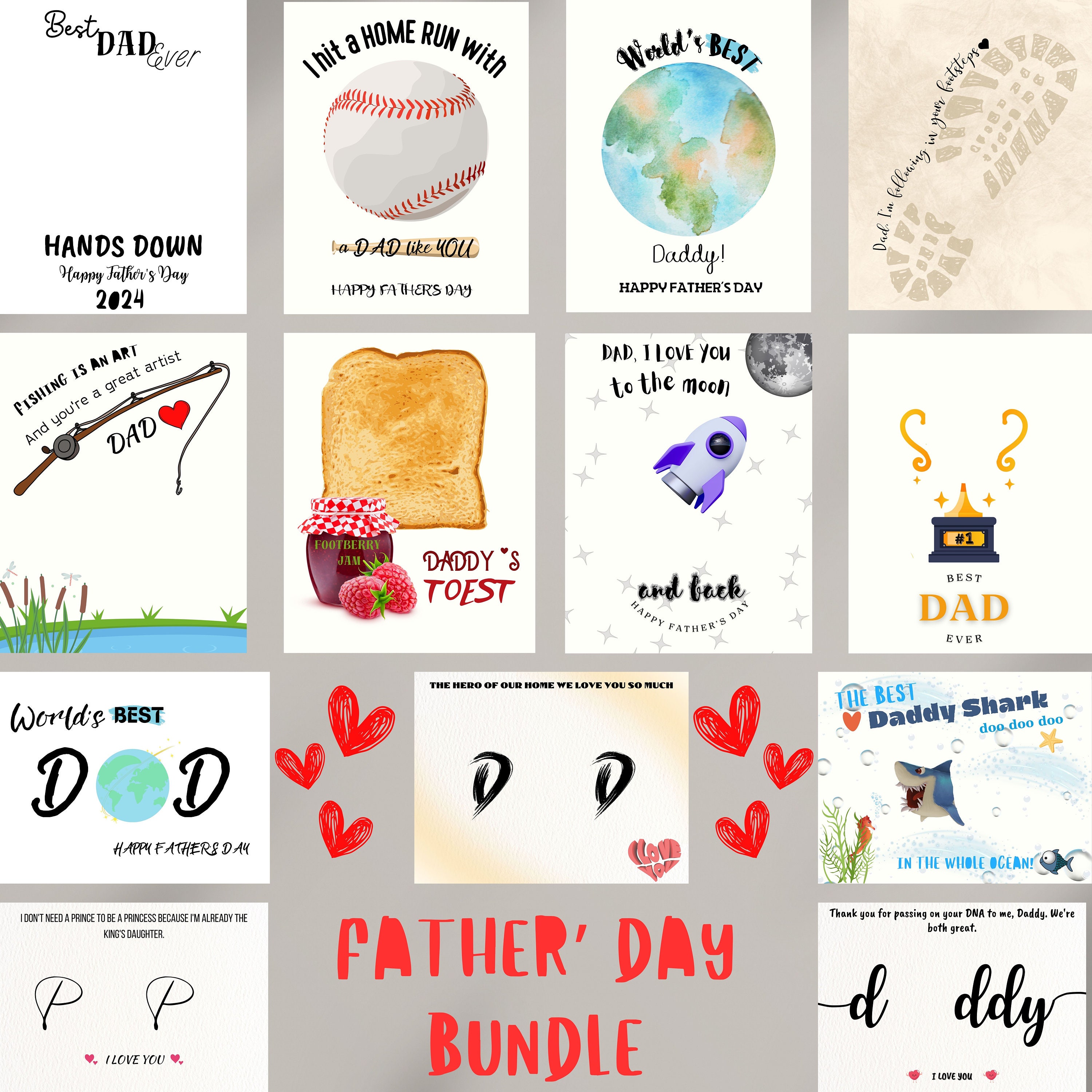 Father's Day Bundle, Footprint Art Craft, Handprint Art Craft, DIY ...