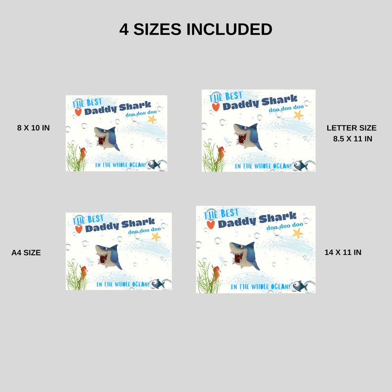 Best Daddy Shark Printable, Footprint Handprint Art Craft Dad Father's ...