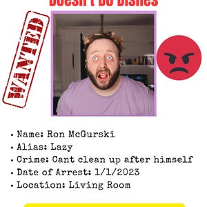 Funny Person Mugshot Template | Persons Fake Police File | Instant ...