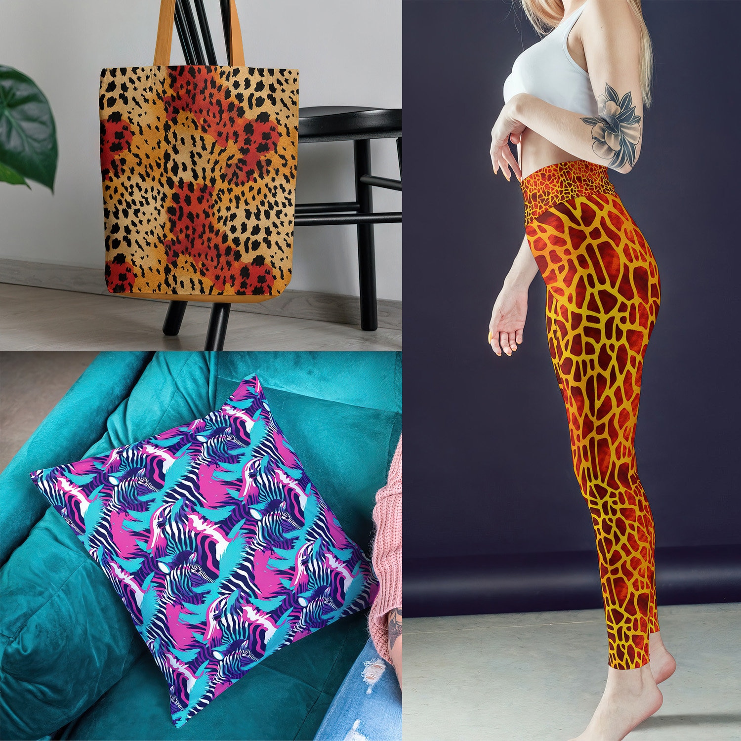 90 Wild Animal Patterns Bundle With Cheetah, Giraffe, Leopard, Tiger ...