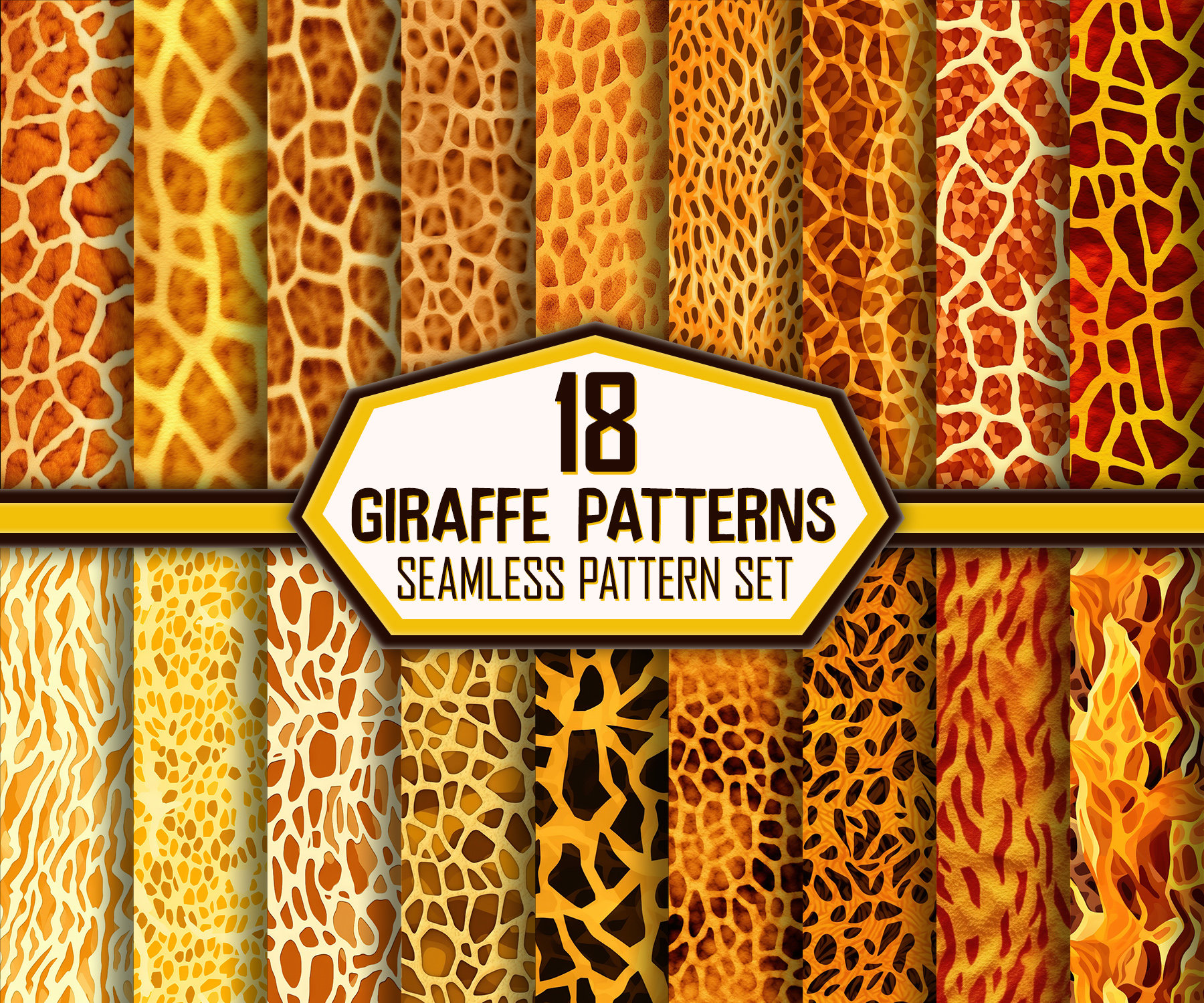 90 Wild Animal Patterns Bundle With Cheetah, Giraffe, Leopard, Tiger ...