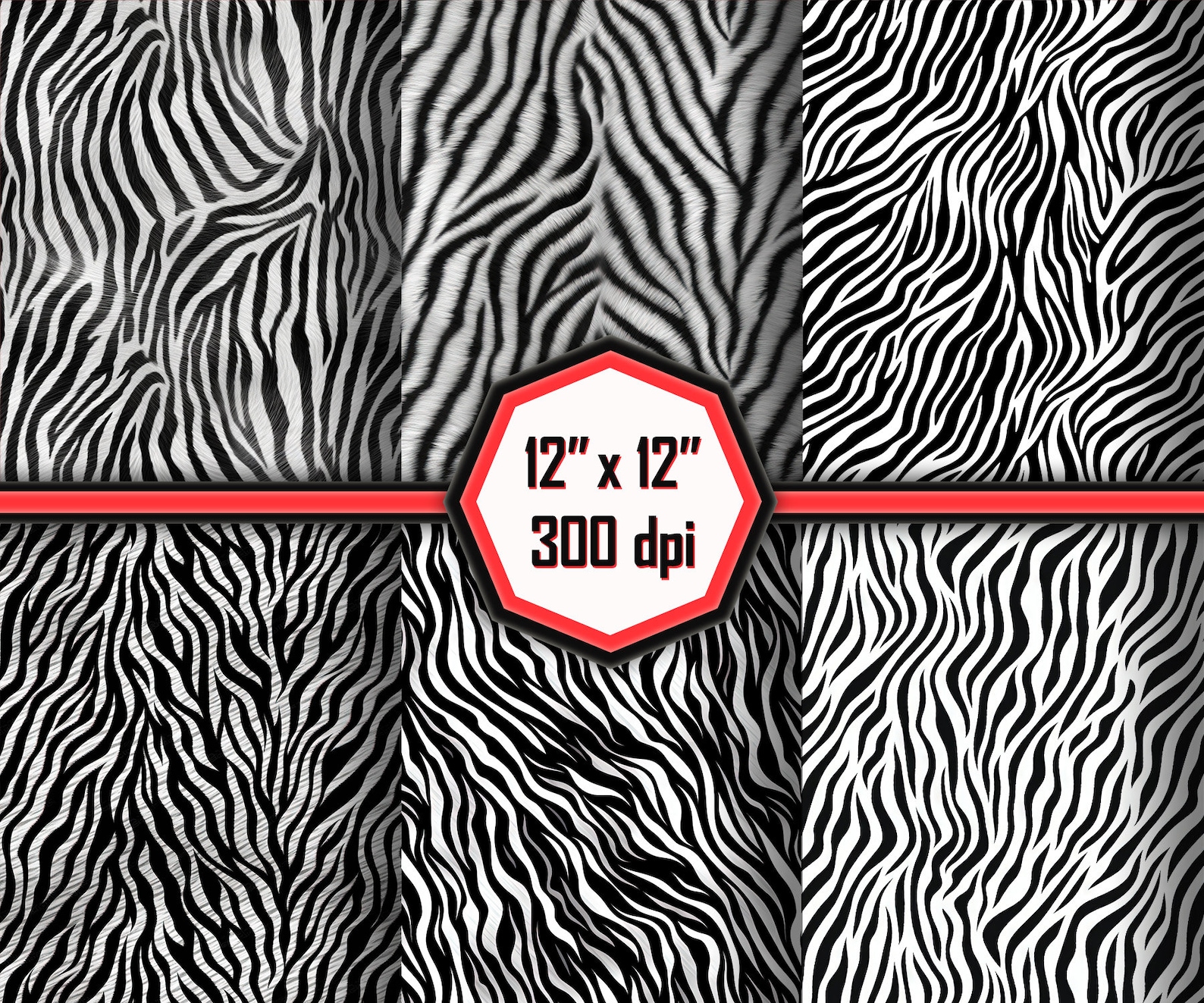 Seamless Zebra Fur Stripes Pattern, Colorful Animal Print, Seamless ...