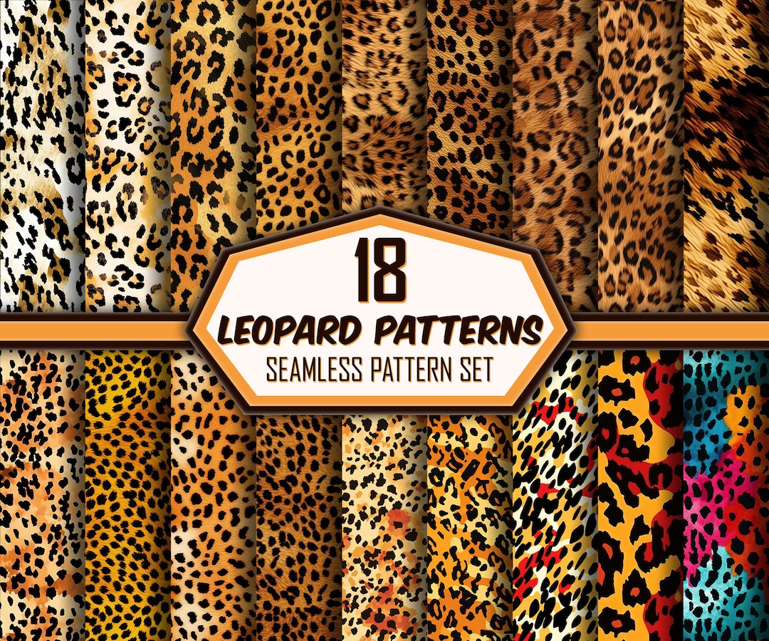 Seamless Leopard Spot Patterns, Commercial Use, Colorful Leo Animal ...