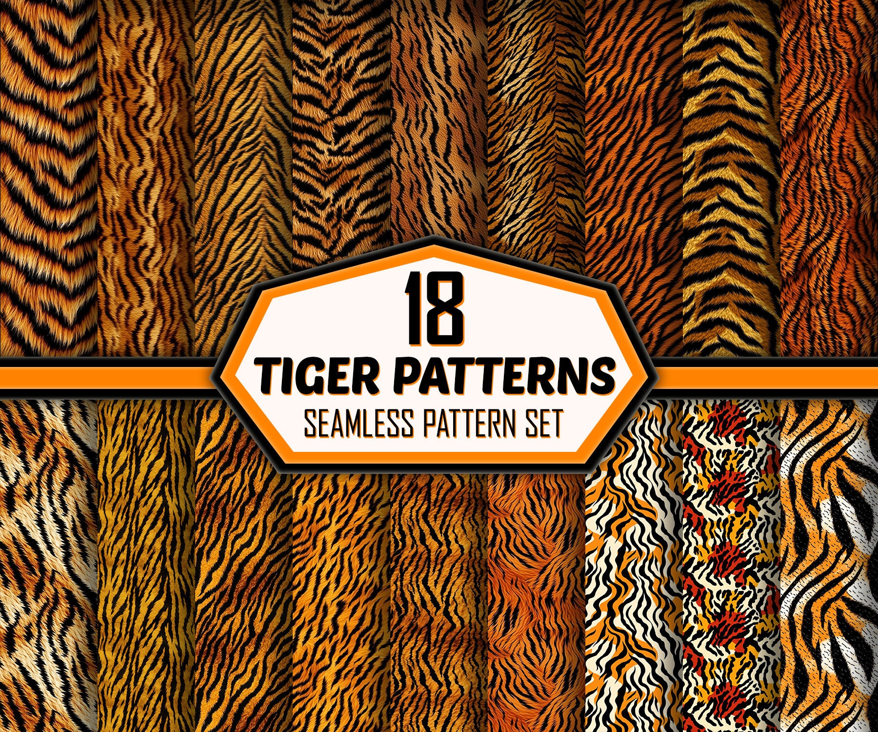 90 Wild Animal Patterns Bundle With Cheetah, Giraffe, Leopard, Tiger ...