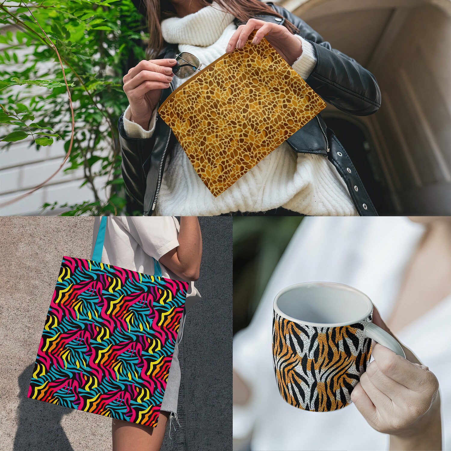 90 Wild Animal Patterns Bundle With Cheetah, Giraffe, Leopard, Tiger ...