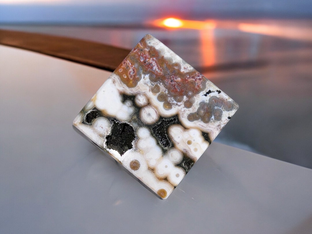 8th Vein Orbicular Jasper Floating Cube Natural & Incredibly Rare From ...