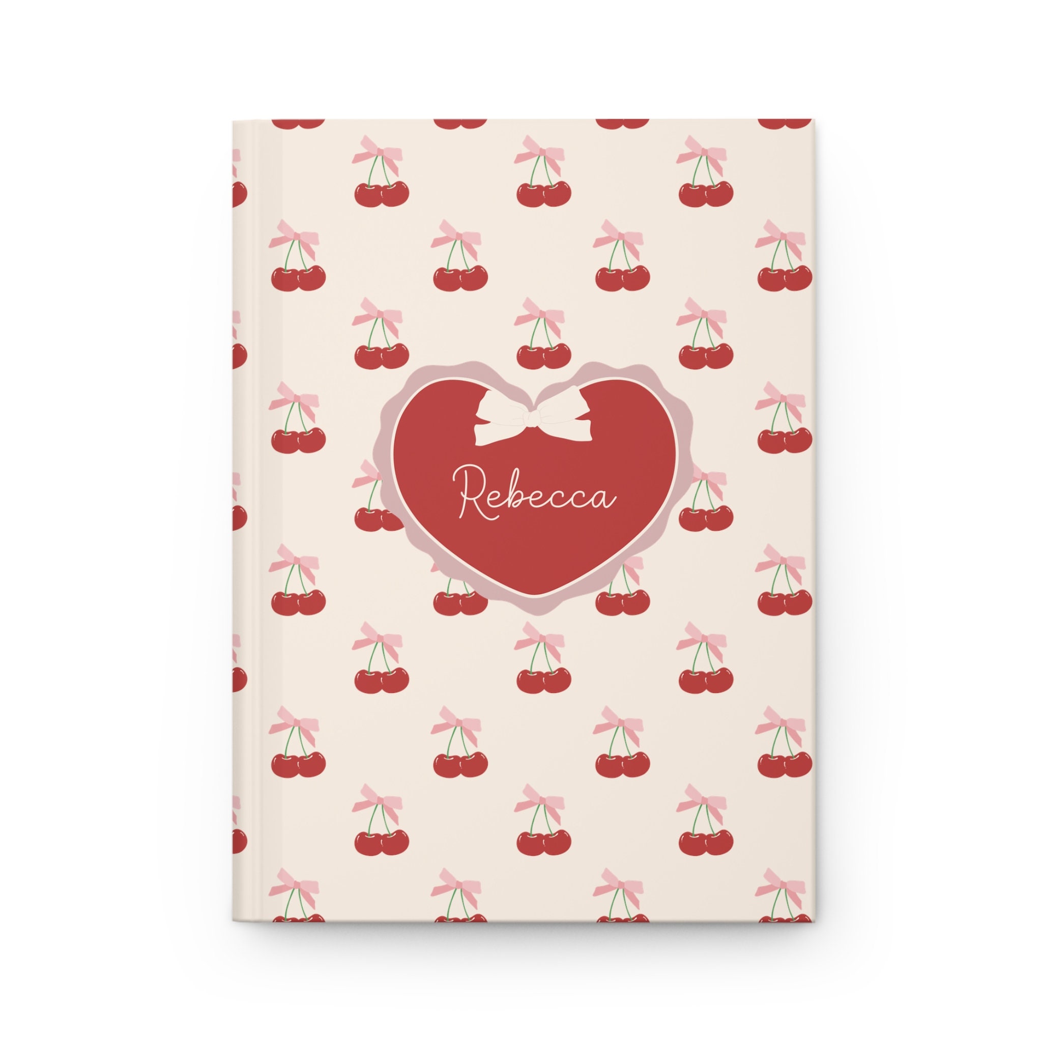 Custom Name Coquette Journal Cherry Notebook Personalized Coquette Gift ...