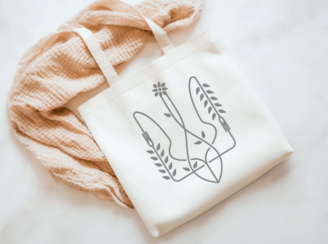 Ukrainian Trident Canvas Tote Shoulder Bag Reusable Ukraine Symbol ...