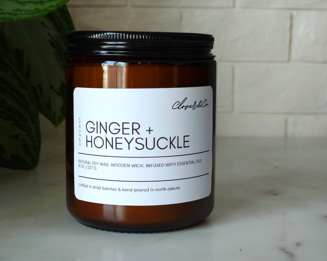Ginger Honeysuckle-candle Made With Essential Oils - Etsy