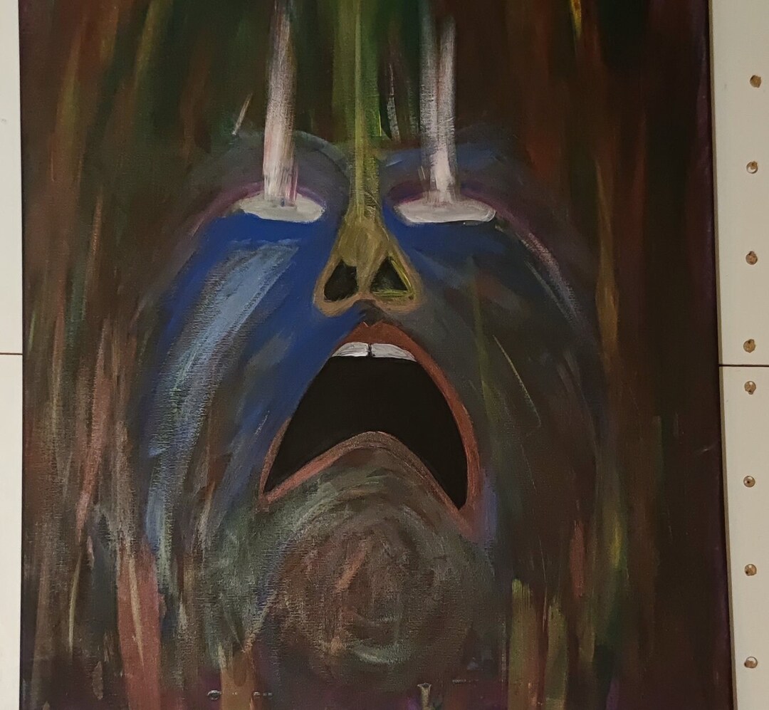 Despair Wall Art: Ghost Face, Munch-inspired Print, Horror Decor, Skull ...