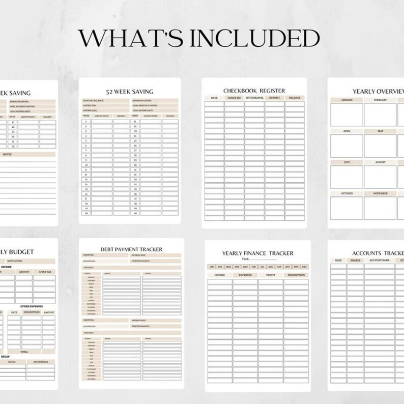 Financial Planner Template, Digital Download, Editable Budget Planner ...