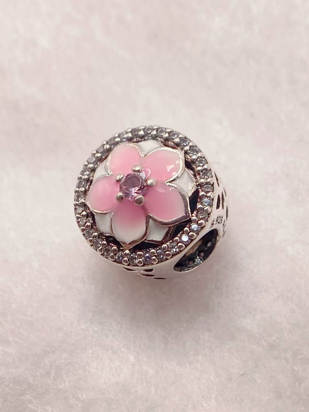 Pandora Charm Pink Magnolia Bloom Flower Charm Floral Garden - Etsy