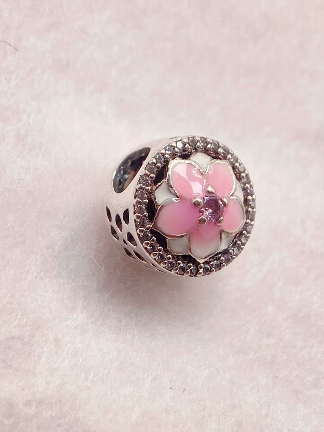 Pandora Charm Pink Magnolia Bloom Flower Charm Floral Garden - Etsy