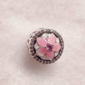 Pandora Charm Pink Magnolia Bloom Flower Charm Floral Garden - Etsy