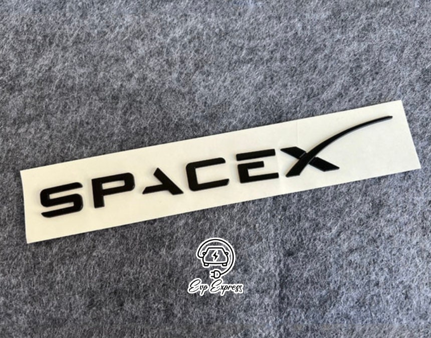 Tesla Spacex ABS Plastic Emblem Badge Decal - Stylish Vehicle Upgrade ...