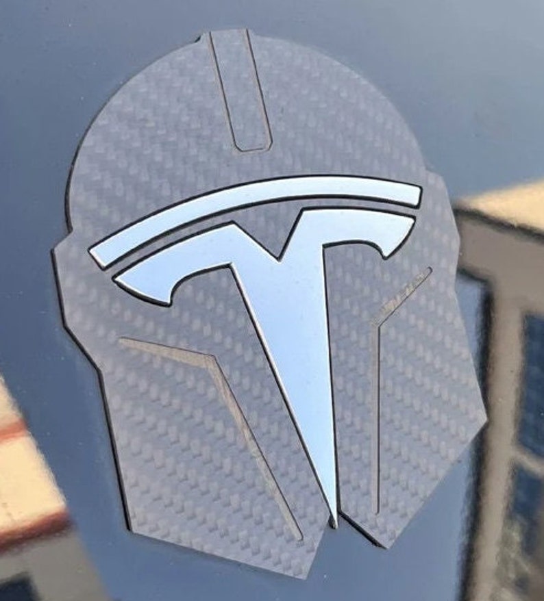 Tesla Model 3/Y Mandalorian T Logo Overlay Emblem Badge Decal Stylish ...