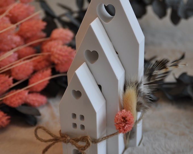 Geschenkset, Raysin, Raysinhäuser, Lichterhäuser, Kerzen, Skandi Deko ...