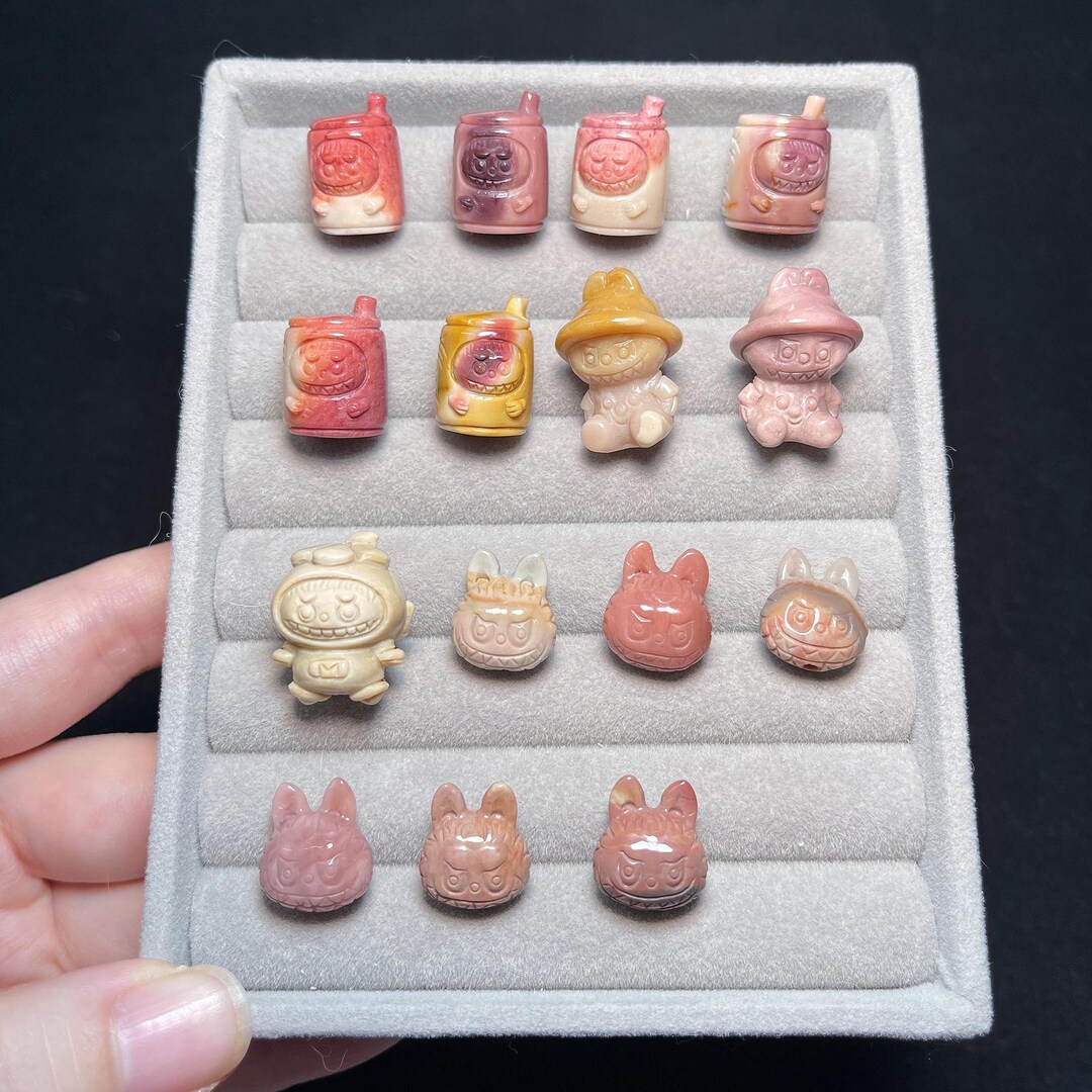 Bead Charms, Natural Carved Agate: Cartoon Bunny 2, DIY Supply - Etsy