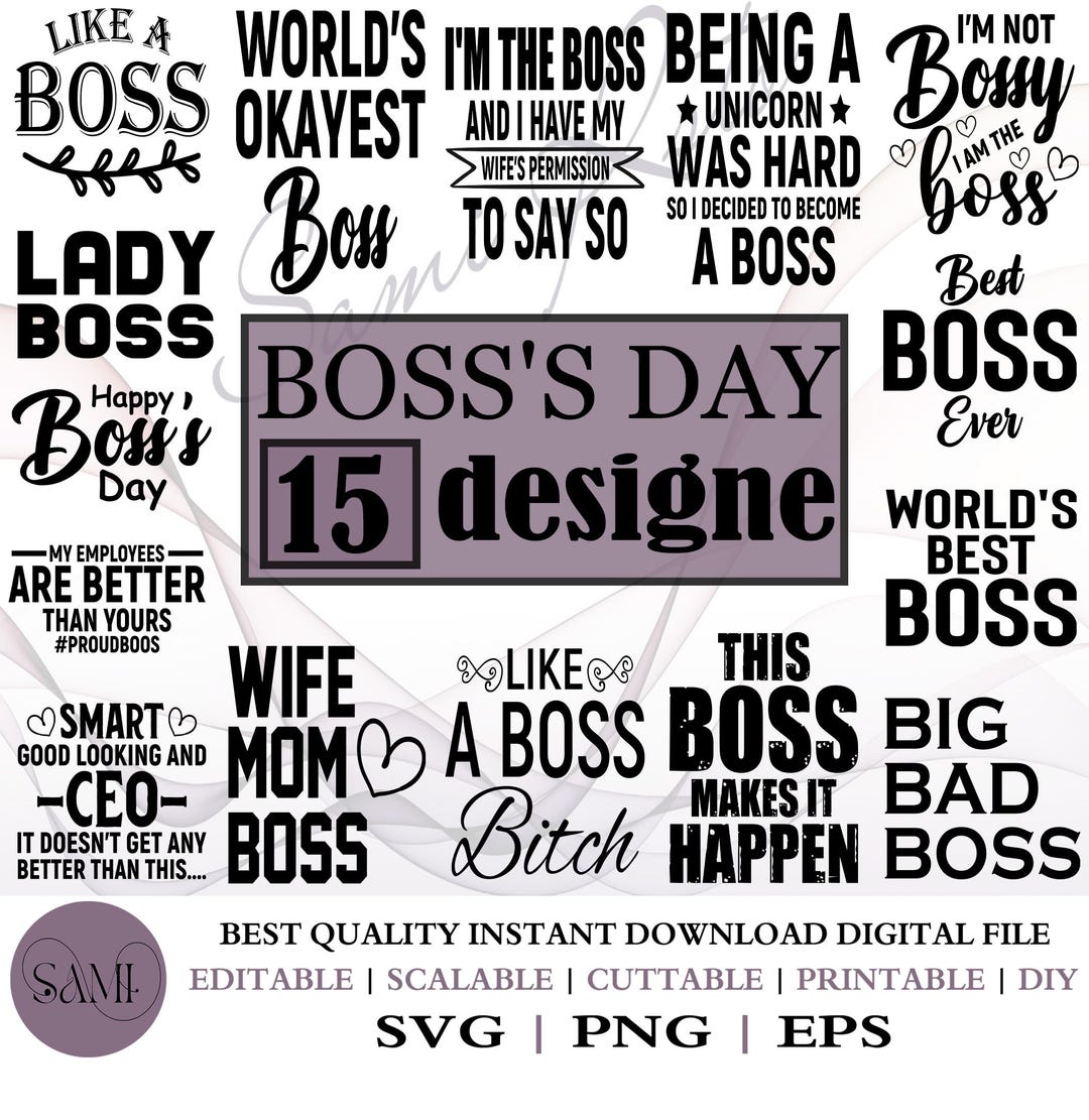 Boss Svg Bundle, Boss Svg, Big Boss Svg, the Boss Svg, Because I'm the ...