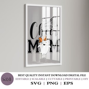 Cheer Mom SVG Cute Ghost PNG Halloween Decor Digital Download - Etsy