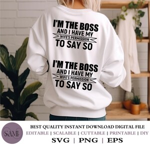 Boss Svg, Big Boss Svg, the Boss Svg, Because I'm the Boss Svg, Gift ...