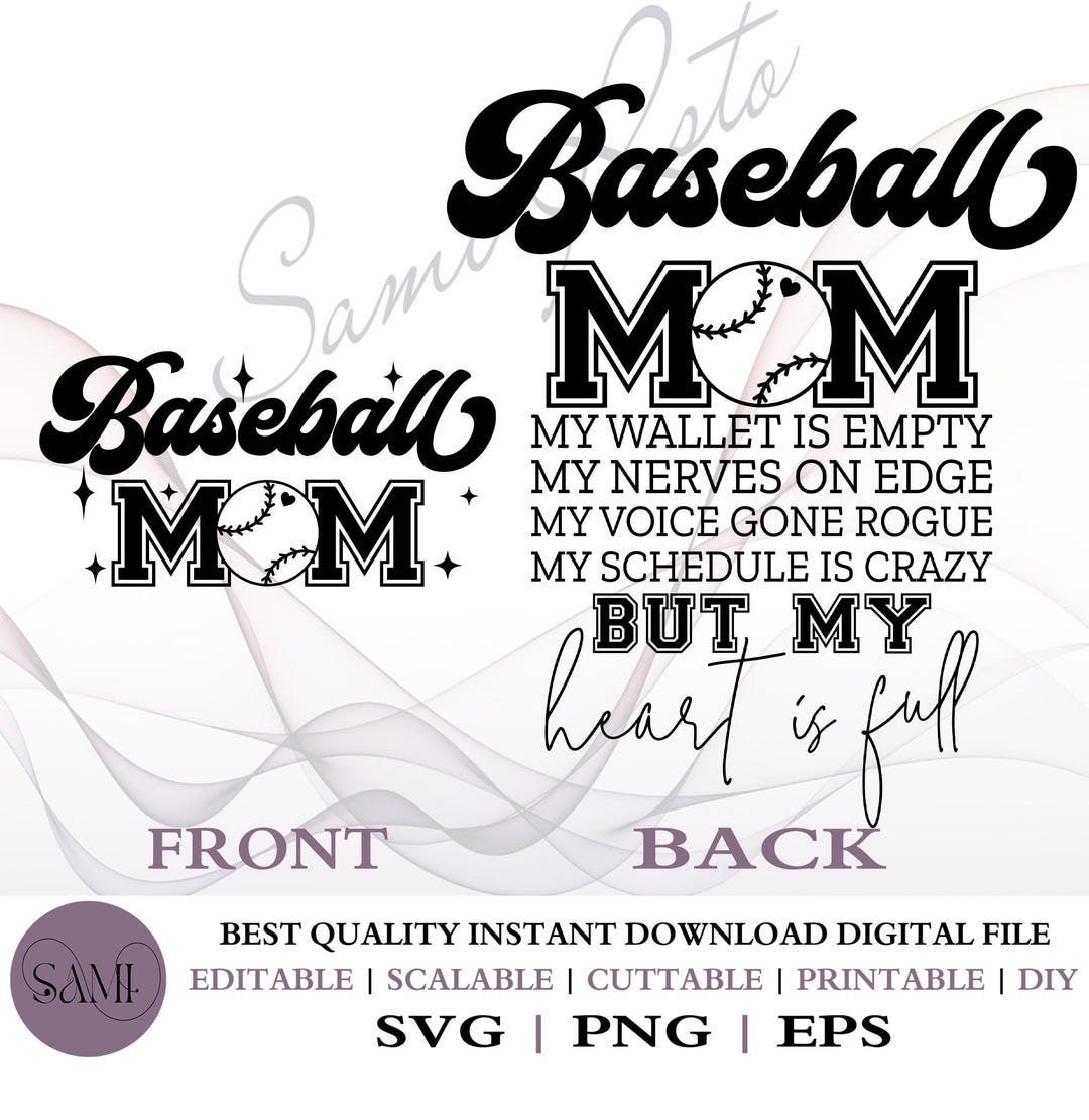 Baseball Mom PNG, Varsity, Distressed, Baseball Mama, Loud and Proud ...