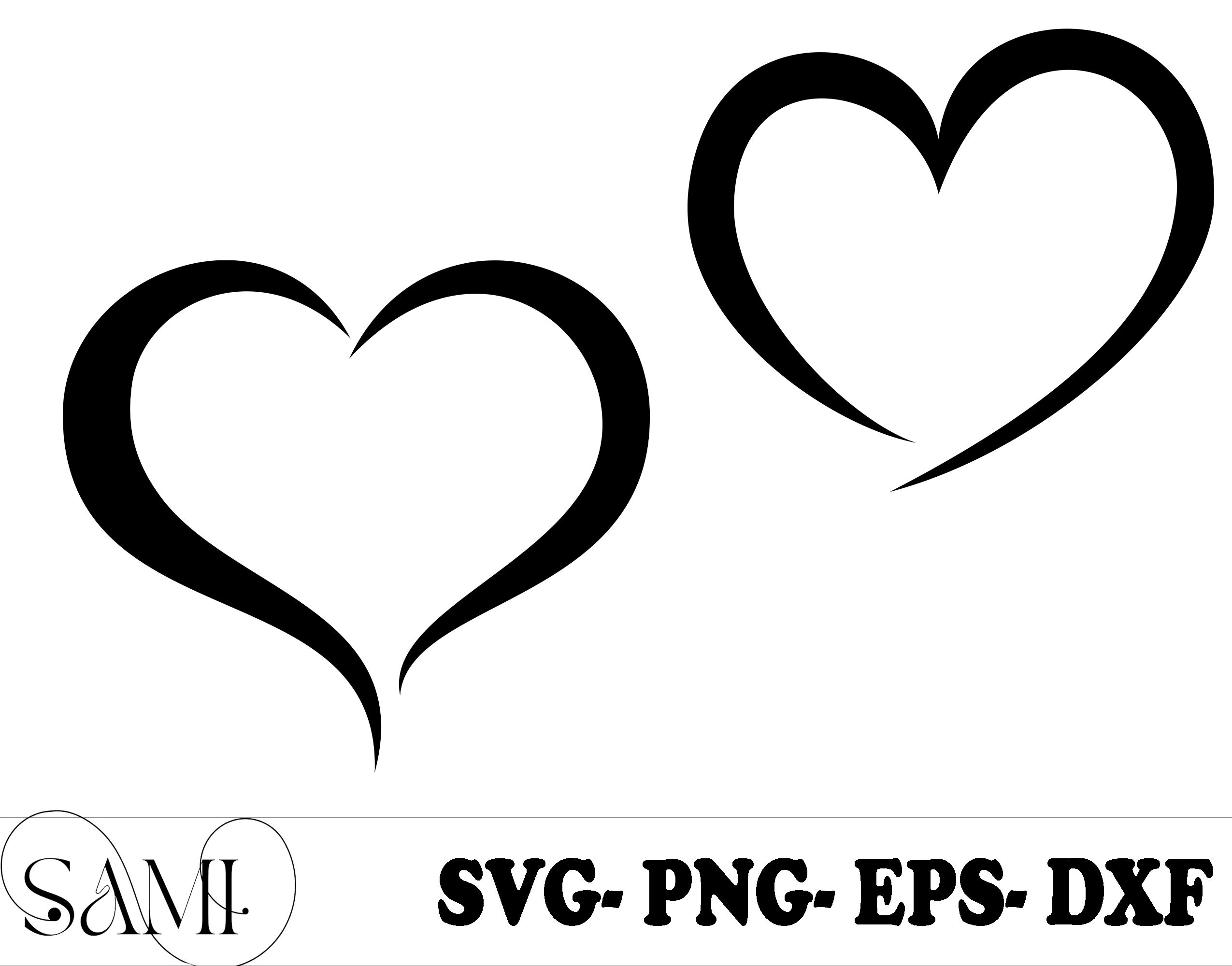 Beautiful Open Heart SVG File for Cricut and Silhouette - Etsy UK