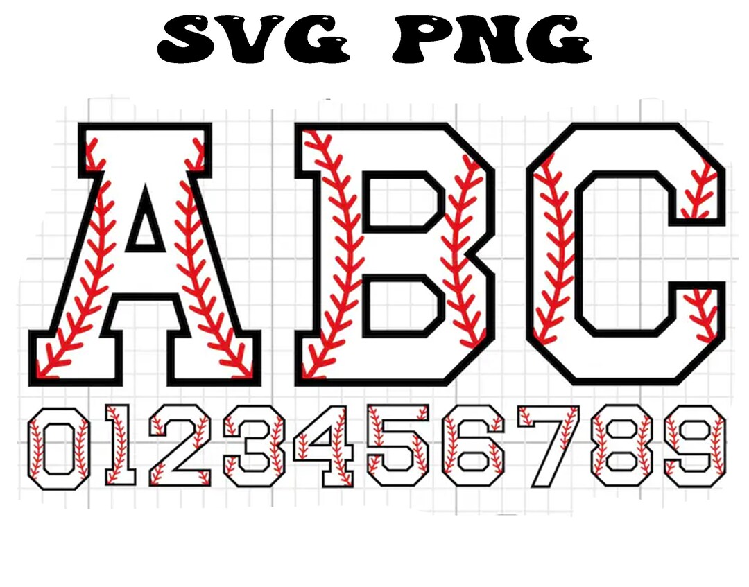 Baseball Font Svg, Baseball Letters Svg, Baseball Svg Font. - Etsy ...