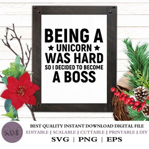Boss Svg, Big Boss Svg, the Boss Svg, Because I'm the Boss Svg, Gift ...