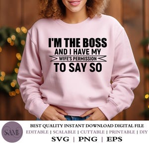 Boss Svg, Big Boss Svg, the Boss Svg, Because I'm the Boss Svg, Gift ...