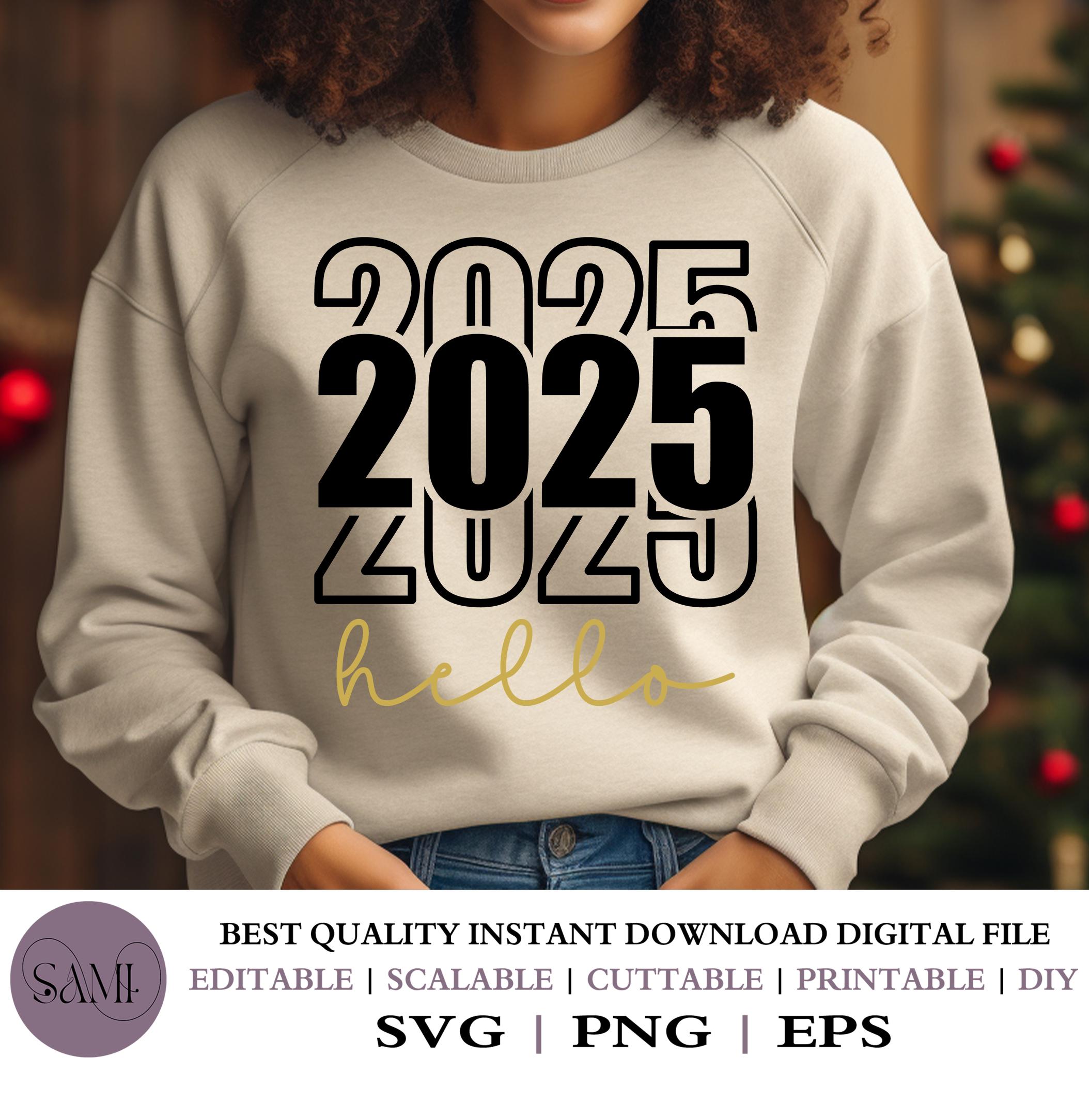Happy New Year, 2025, SVG, PNG, Digital Download - Etsy