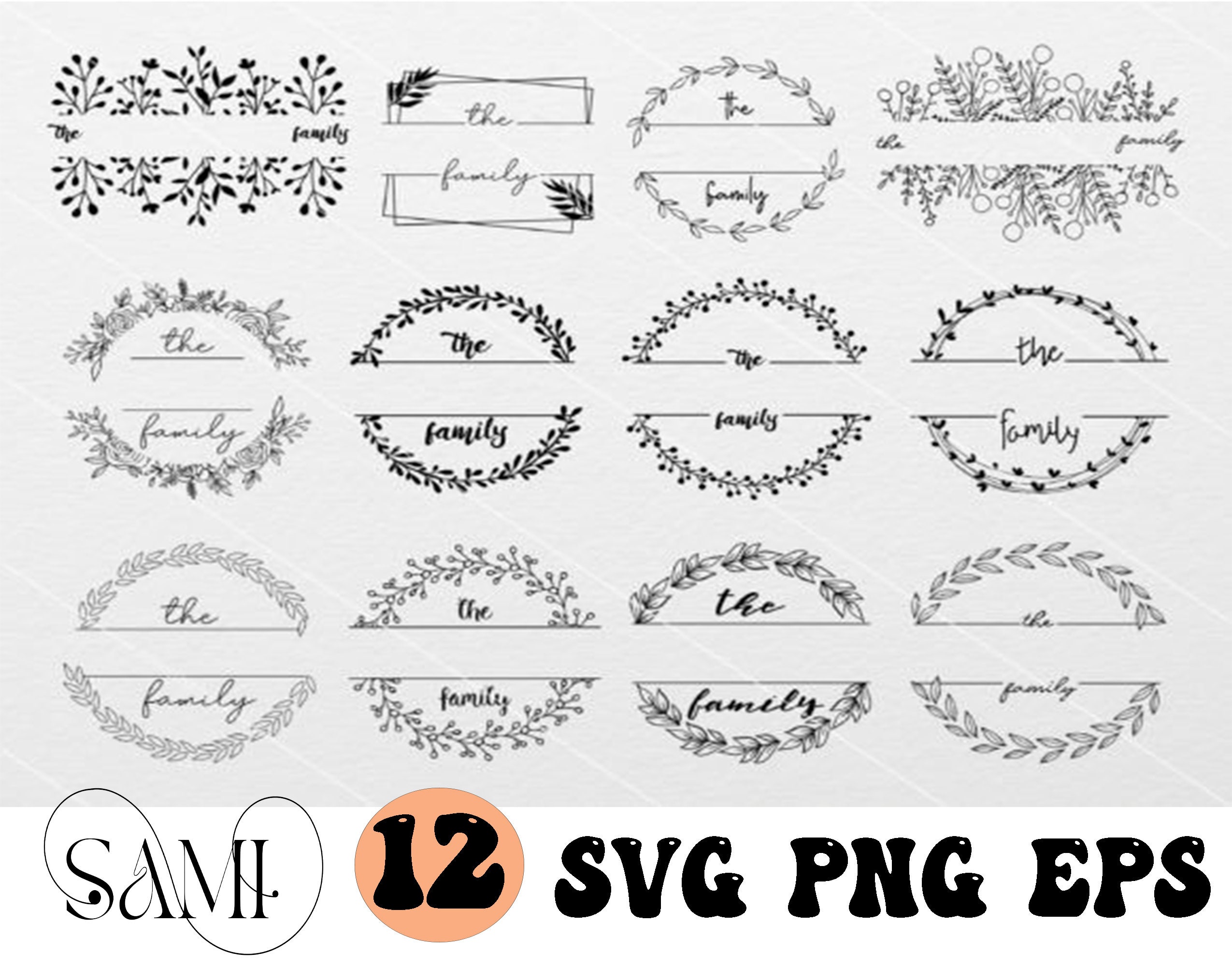 Monogram SVG Bundle, Holiday Monogram, Digital Download, SVG Cut Files ...